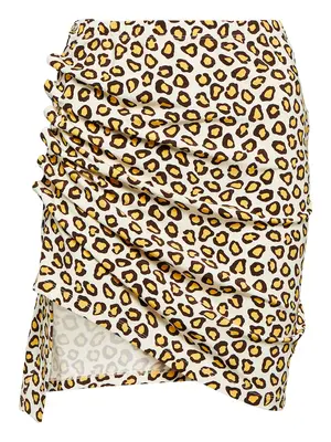 Rabanne Leopard-print Miniskirt - Multicoloured