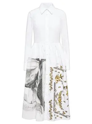 Erdem Sutton Printed Cotton Shirt Dress - White
