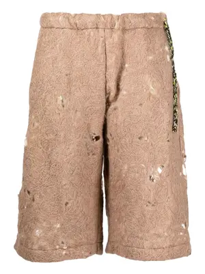 VITELLI VITELLI Distressed Open-Knit Shorts