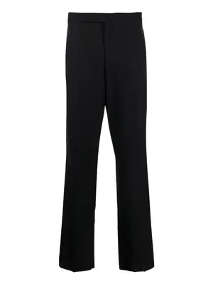 LARDINI High-waisted Wool Trousers - Blue