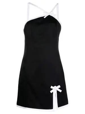 MSGM Contrast-trim Minidress - Black