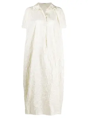 DANIELA GREGIS Embroidered Maxi Shirt Dress - Green