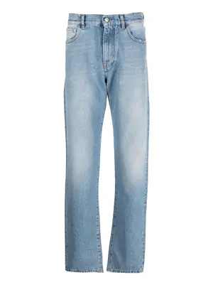 Gcds Low-rise Straight-leg Jeans - Blue