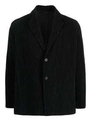 Issey Miyake Plissé Single-breasted Blazer - Black