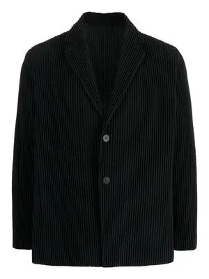 Issey Miyake Plissé Single-breasted Blazer - Black