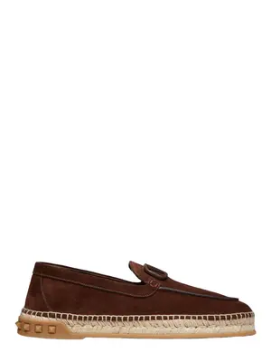 Valentino Garavani Leisure Flows Suede Espadrilles - Brown