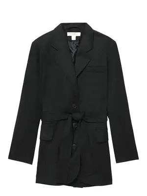 Matériel Belted Single-breasted Blazer - Black