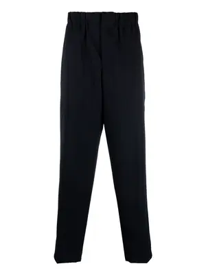 JIL SANDER Elasticated-waist Tapered Trousers - Blue