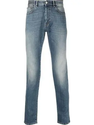 PT TORINO Logo-patch Straight Leg Jeans - Blue