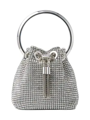 JIMMY CHOO Bon Bon Crystal-embellished Mini Bag - Silver