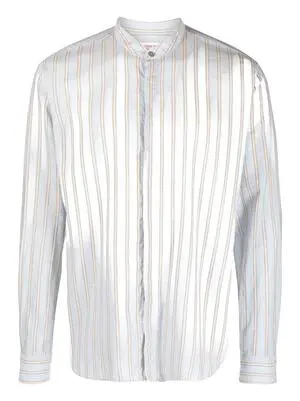 Orlebar Brown Dekker Striped Long-sleeve Shirt - Blue