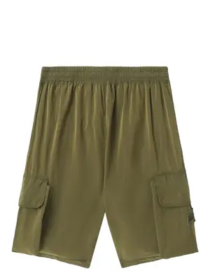 Aries Elasticated Waistband Track Shorts - Green