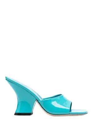 By Far Tais 85mm Patent-leather Sandals - Blue