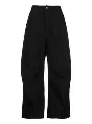 AMOMENTO Ripstop Fatigue Wide-leg Trousers - Black