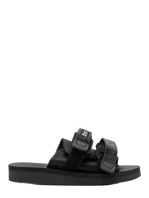 Blumarine Logo-patch Slides - Black