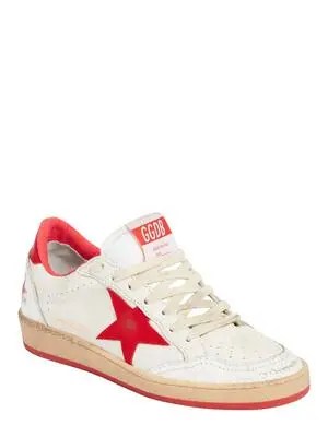 GOLDEN GOOSE Ball Star Sneaker - White/strawberry Red