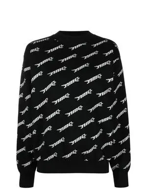 AMBUSH Logo-print Wool-blend Sweatshirt - Black