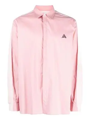 AMBUSH Logo-embroidered Cotton Shirt - Pink