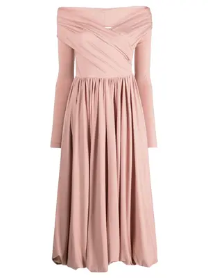 Philosophy Di Lorenzo Serafini Off-the-shoulder Midi Dress - Pink