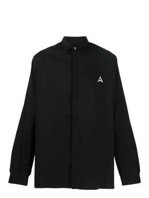 AMBUSH Logo-embroidered Cotton Shirt - Black