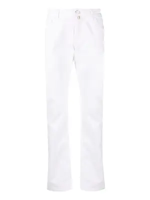 BILLIONAIRE Mid-rise Straight Leg Jeans - White