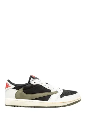 JORDAN X Travis Scott Air 1 Low Og Olive Sneakers White