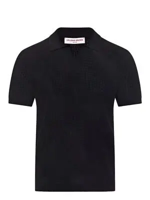 Orlebar Brown V-neck Polo Shirt - Blue