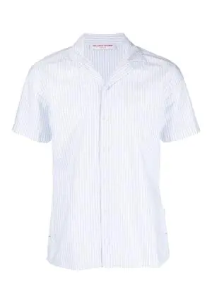 Orlebar Brown Travis Striped Short-sleeve Shirt - Blue