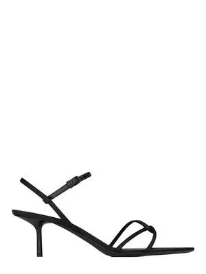 SAINT LAURENT Clara Sandals In Crepe Satin