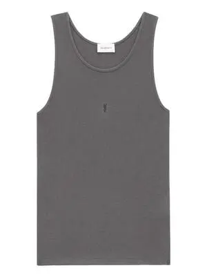 Saint Laurent Cassandre Tank Top Anthracite