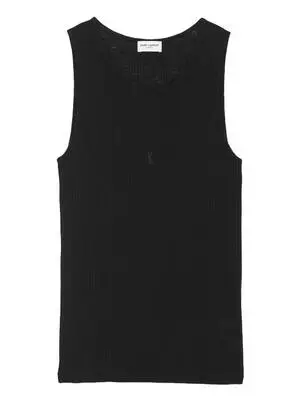 Saint Laurent Cassandre Tank Top - Black