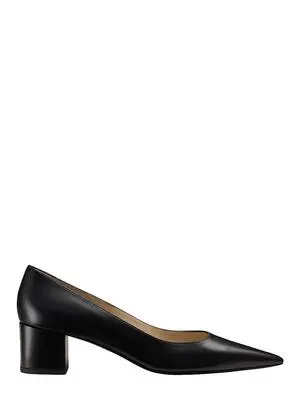 STUART WEITZMAN Leather Block-heel Pumps - Black