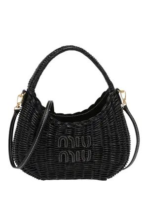 MIU MIU Miu Miu Mini Wander Wicker Shoulder Bag