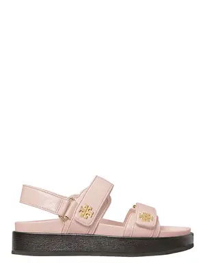 Tory Burch Kira Sport Leather Sandals Shell Pink