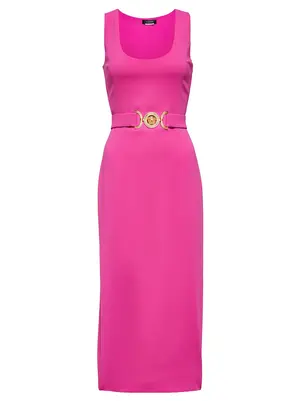 Versace Medusa '95 Belted Midi Dress - Pink