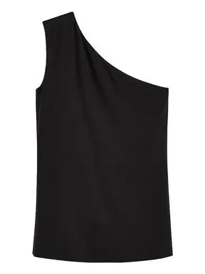 Cuyana One Shoulder Top Black