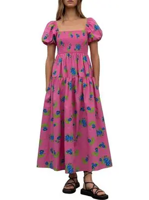 Moon River Floral Maxi Dress - Pink Multi