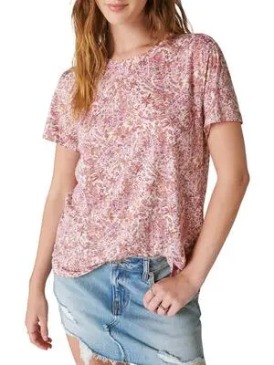 Lucky Brand Lucky Brand Print T-Shirt Pink Combo