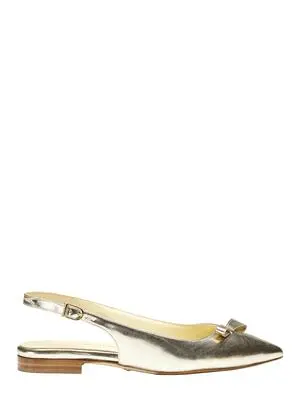 Sarah Flint Natalie Slingback Flat - Gold Saffiano