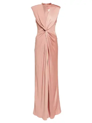 Max Mara Pilard Maxi Gown - Pink