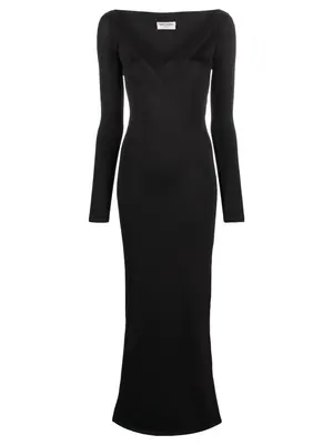 SAINT LAURENT V-Neck Maxi Dress