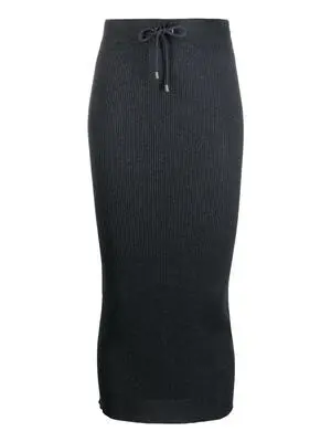 BRUNELLO CUCINELLI Ribbed-knit Midi Skirt