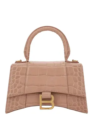 Balenciaga Xs Hourglass Tote - Neutrals
