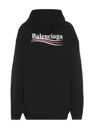 Balenciaga Logo Hoodie - Black