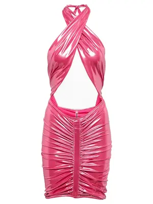 REINA OLGA Stallion Lamé Minidress - Pink