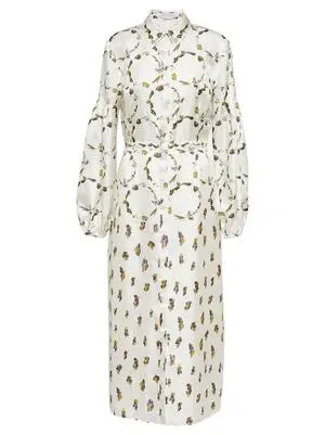 Gabriela Hearst Mauri Printed Maxi Dress - White