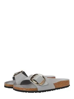 BIRKENSTOCK Madrid Big Buckle High Shine Sandals - Gray