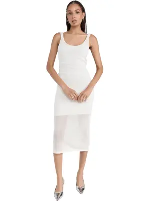 Staud Jessica Knit Dress - White