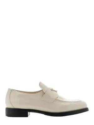 Prada Patent Leather Loafers - Ivory
