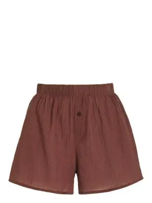 Eterne Dylan Cotton Boxer Shorts - Brown